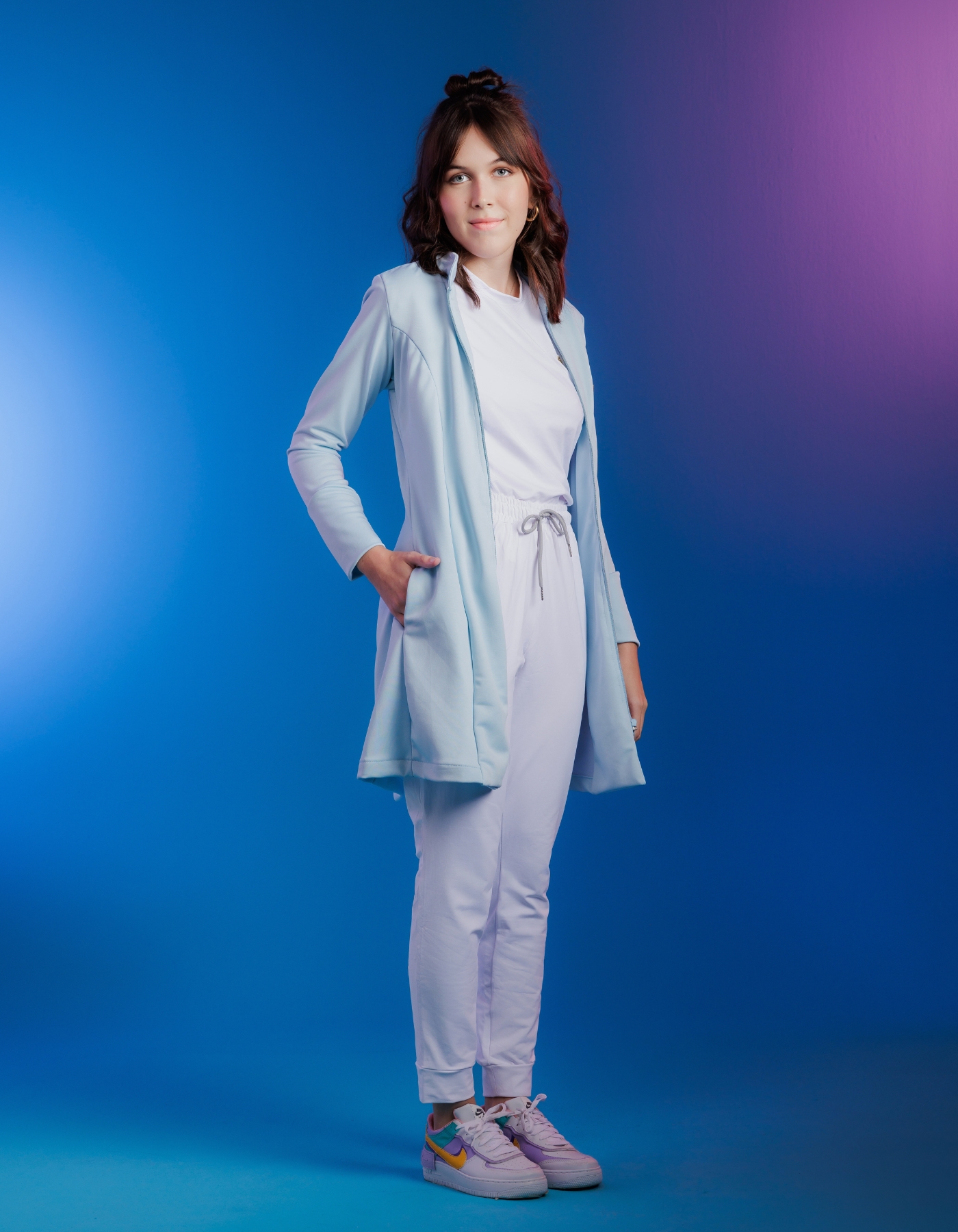 Jaleco Feminino Ava Azul Claro - Dra. Charm