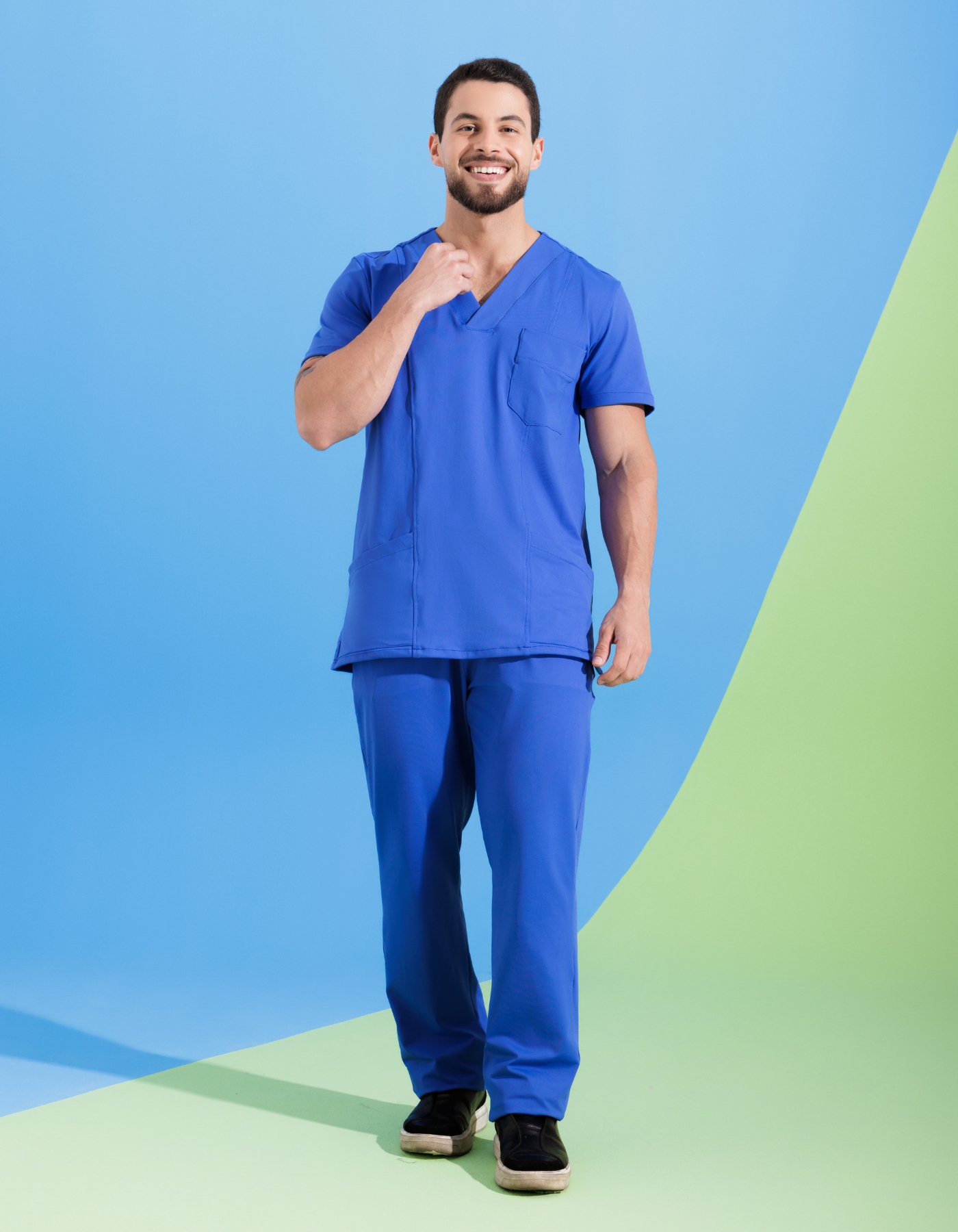 Scrub Masculino David Azul Royal - Dra. Charm