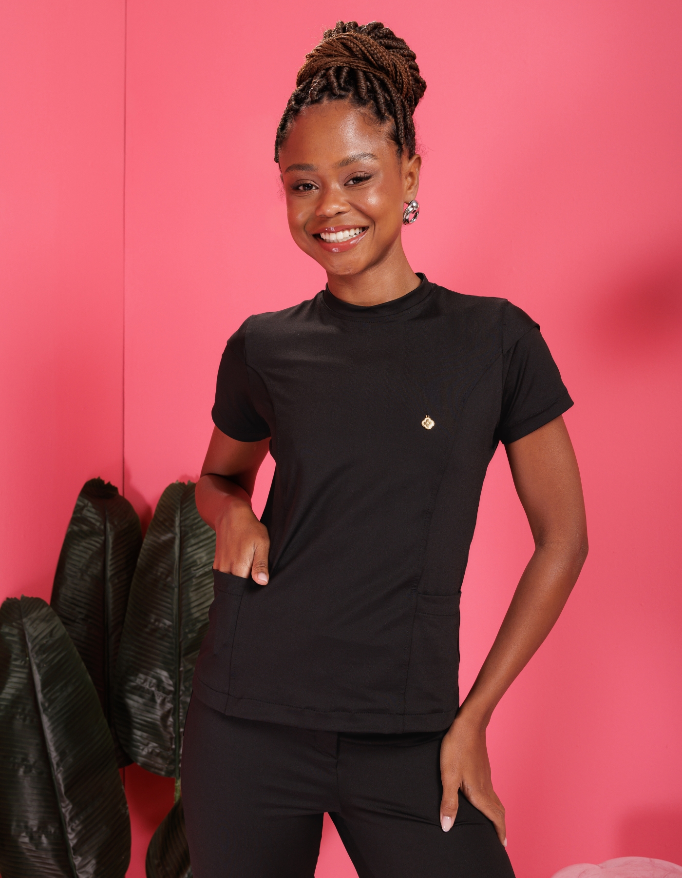 Scrub Feminino Maya Preto - Dra. Charm