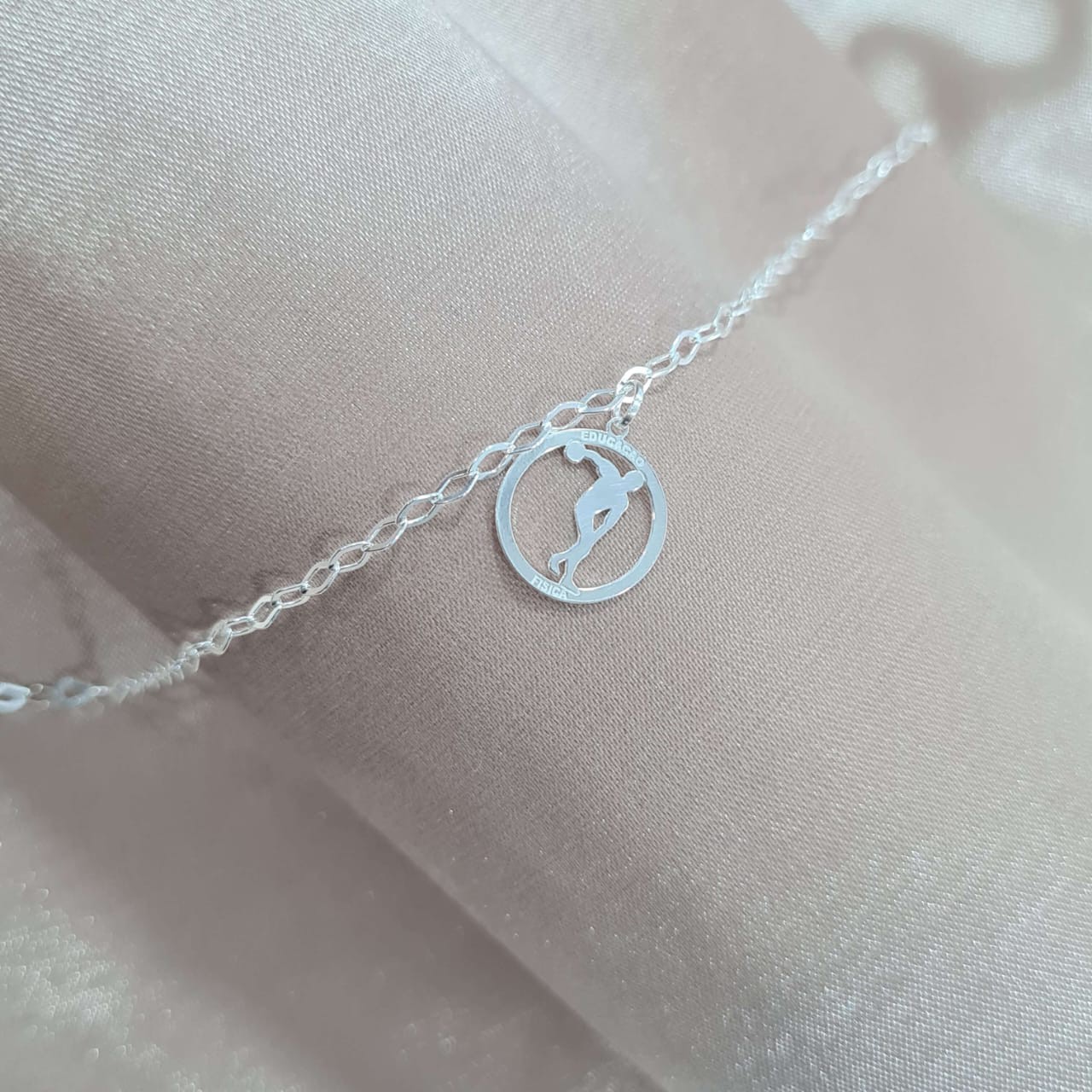 Pulseira com Pingente Profissão Prata 925 - 18cm - PPR223 - ZAROH JOIAS ...