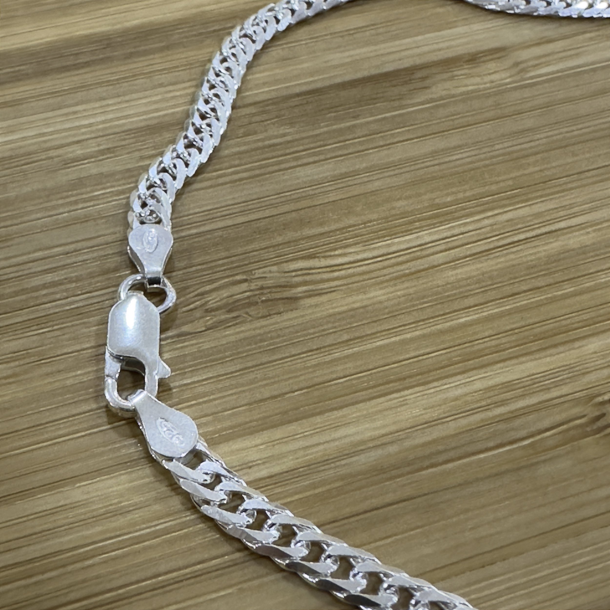 Corrente Masculina Grumet Duplo Prata 925 - 60cm - 4,0mm - CPR605 - ZAROH JOIAS ATACADO