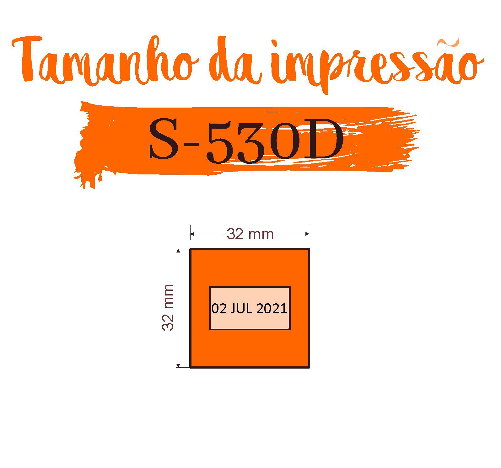 Carimbo Datador Automático Shiny Printer S-530D - 32x32mm - JRM Carimbos