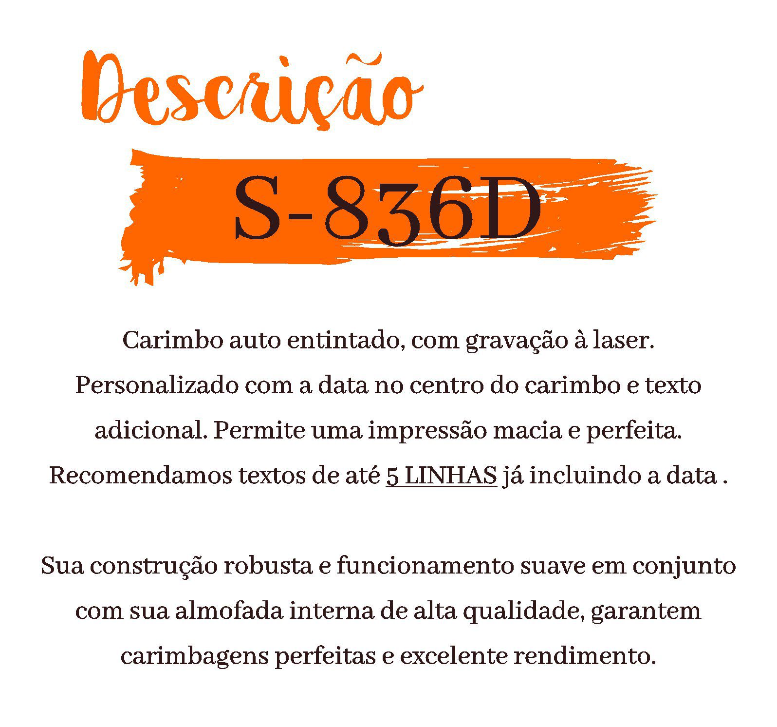 Carimbo Datador Automático Shiny Printer S-836D - 30x45mm - JRM Carimbos