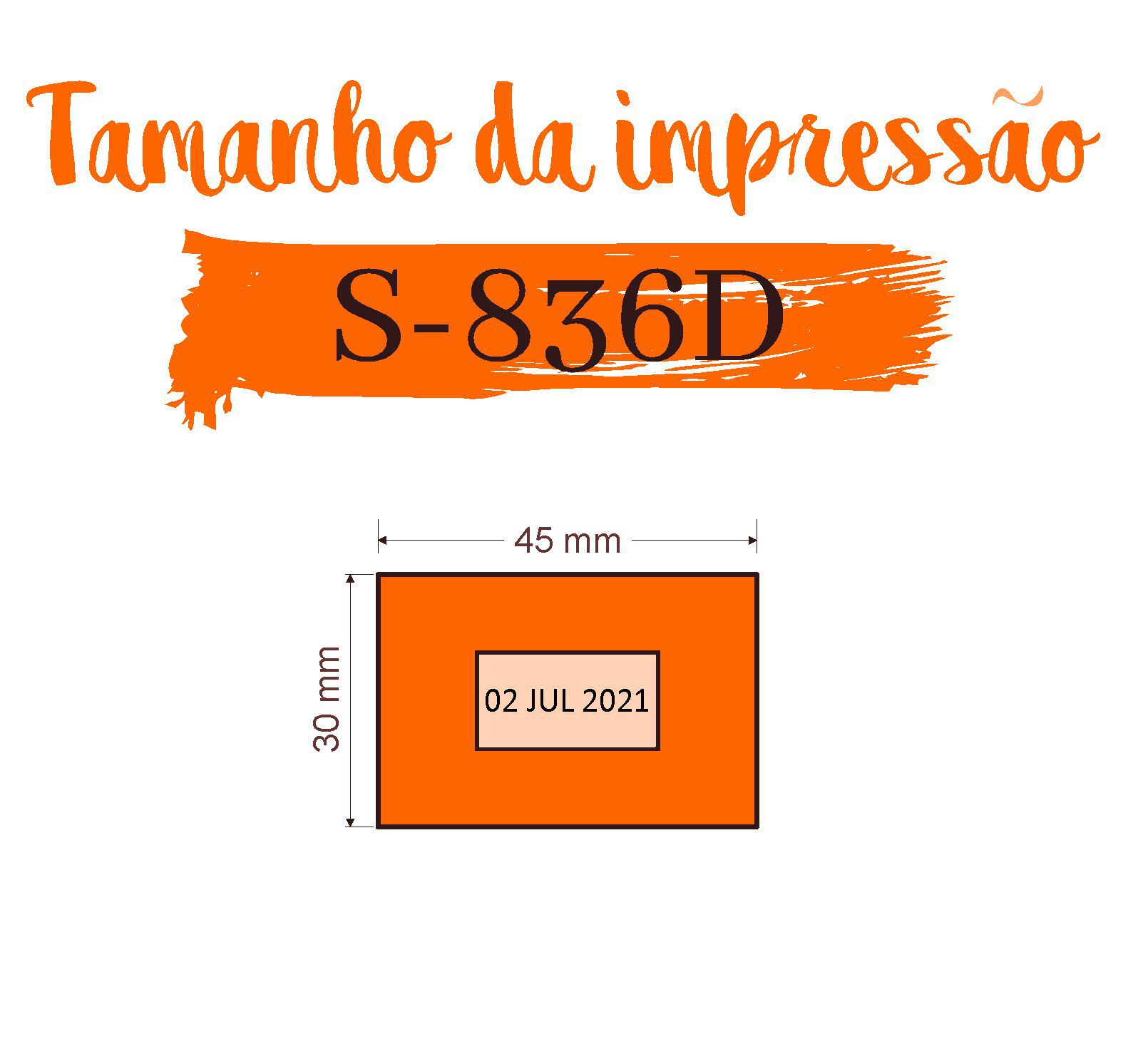 Carimbo Datador Automático Shiny Printer S-836D - 30x45mm - JRM Carimbos