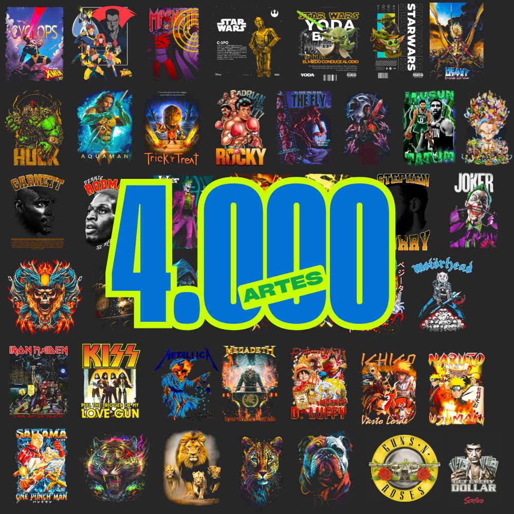 HALFTONE - SUPER PACOTE com +4000 ARTES para DTF - Nasus ink - A loja ...