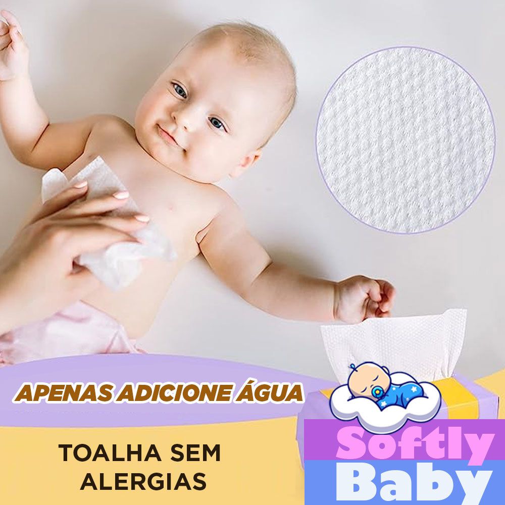 Lenço ou Toalha de Algodão e Poliester Bebê - Pacote 100 UN - Exmedi