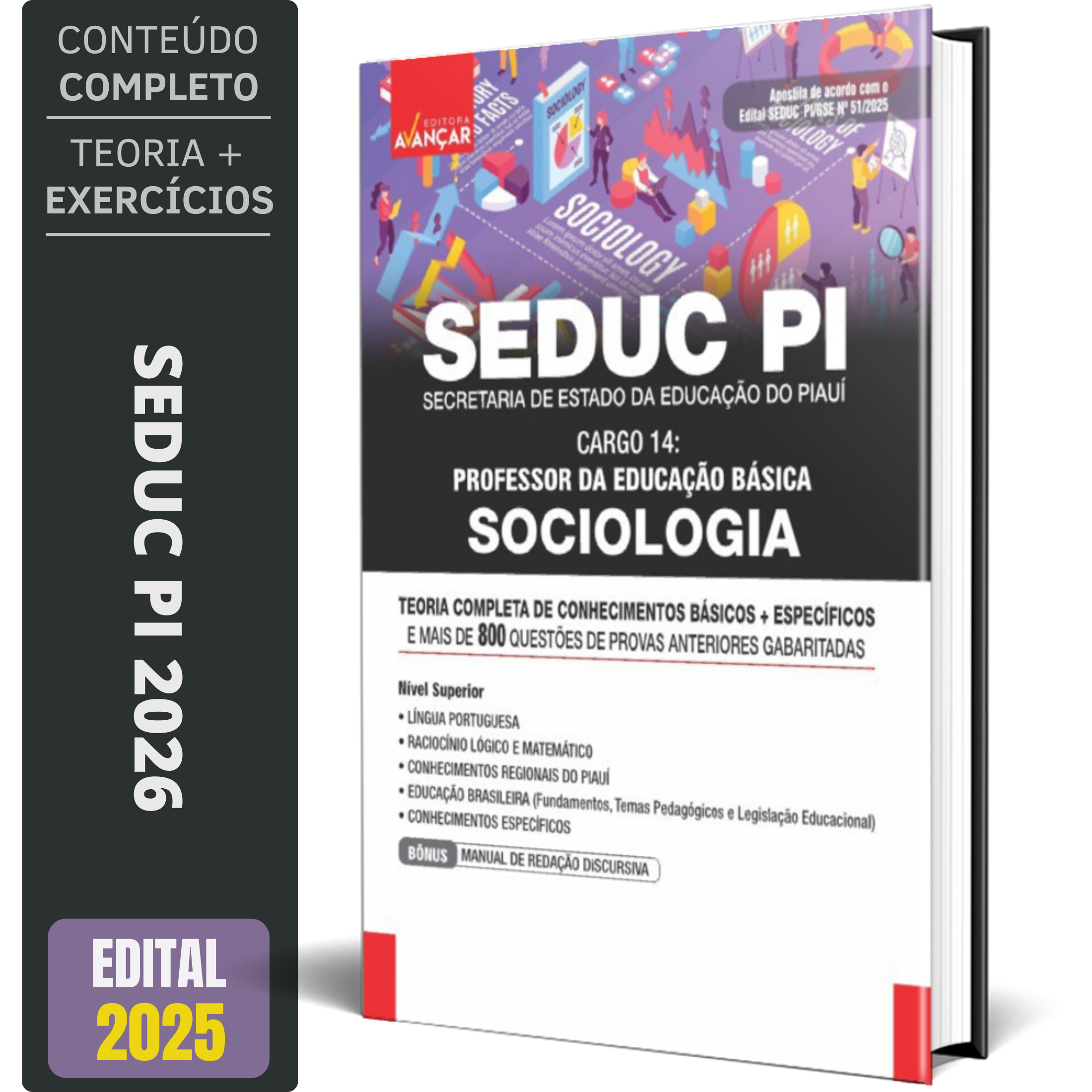 Apostila Completa Seduc Pi 2026 - Professor De Sociologia - Solução ...