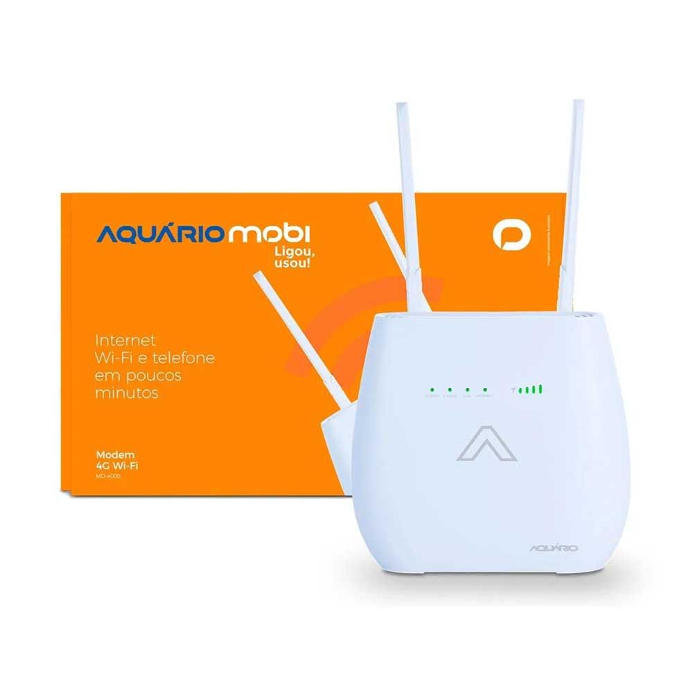 Modem Roteador 4G Interno Com Wi-Fi Aquário MD-4000 Branco - Shoploko ...
