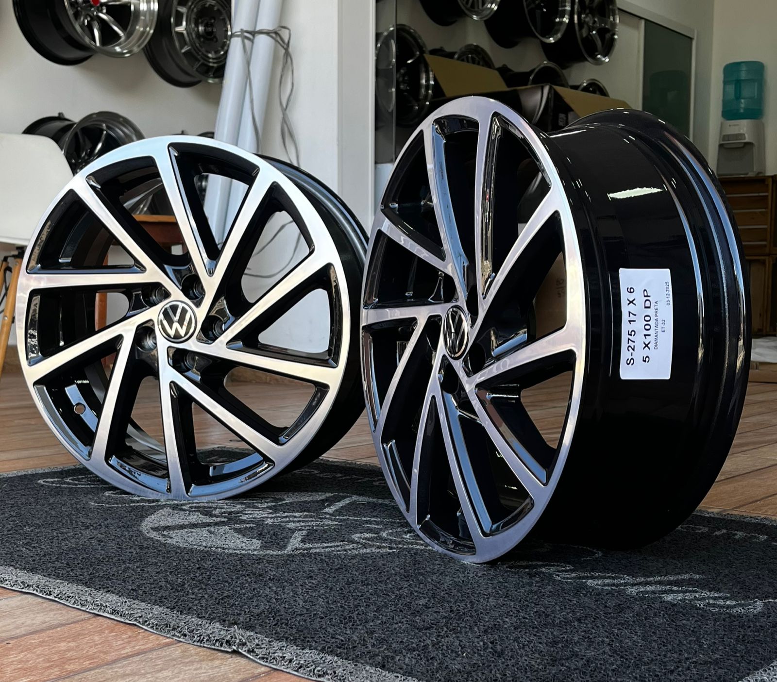 RODAS R SEVEN S275 ARO 17 FURAÇÃO 5X100 PRETO DIAMANTADO - Perfecta Rodas