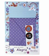 Papel de carta - Embalagem com 4 unidades - Alegria - Fina Idéia - Tudo ...