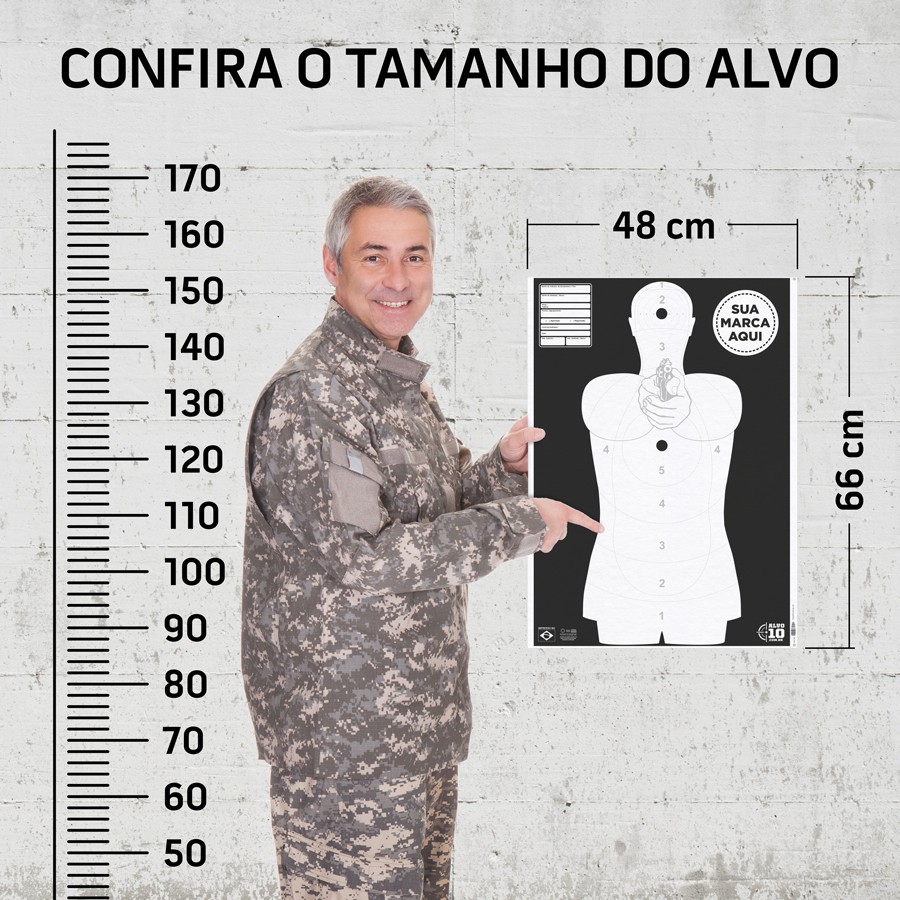 Alvo Silhueta Humanoide Personalizado | Alvo 10 - Alvo 10 ...