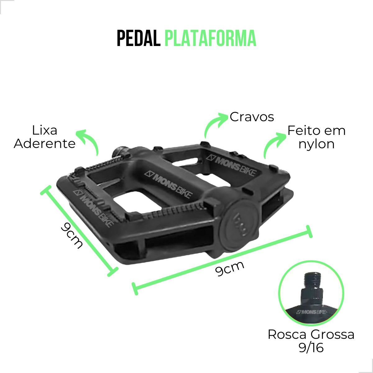 Paco, Pedal Bicicleta, Pedal para Bike, Pedais de Bike - Mons Bike