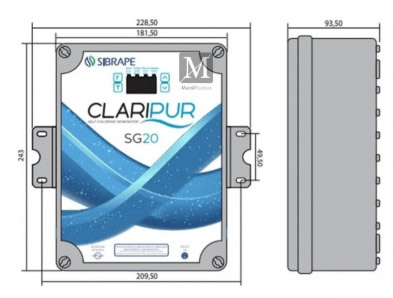 Gerador de Cloro Claripur SG20 Sibrape - Piscinacenter Comércio de Produtos Para Piscinas Ltda.
