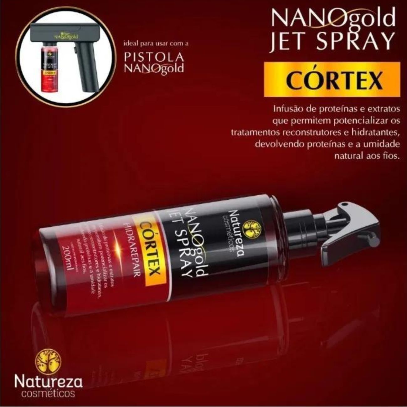 Tratamento Capilar Nano Jet Spray Córtex Natureza Cosméticos - Extrema ...