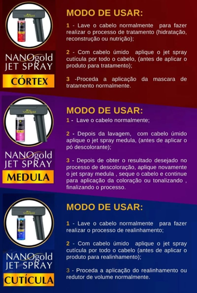 Tratamento Capilar Nano Jet Spray Cutícula Natureza Cosméticos ...