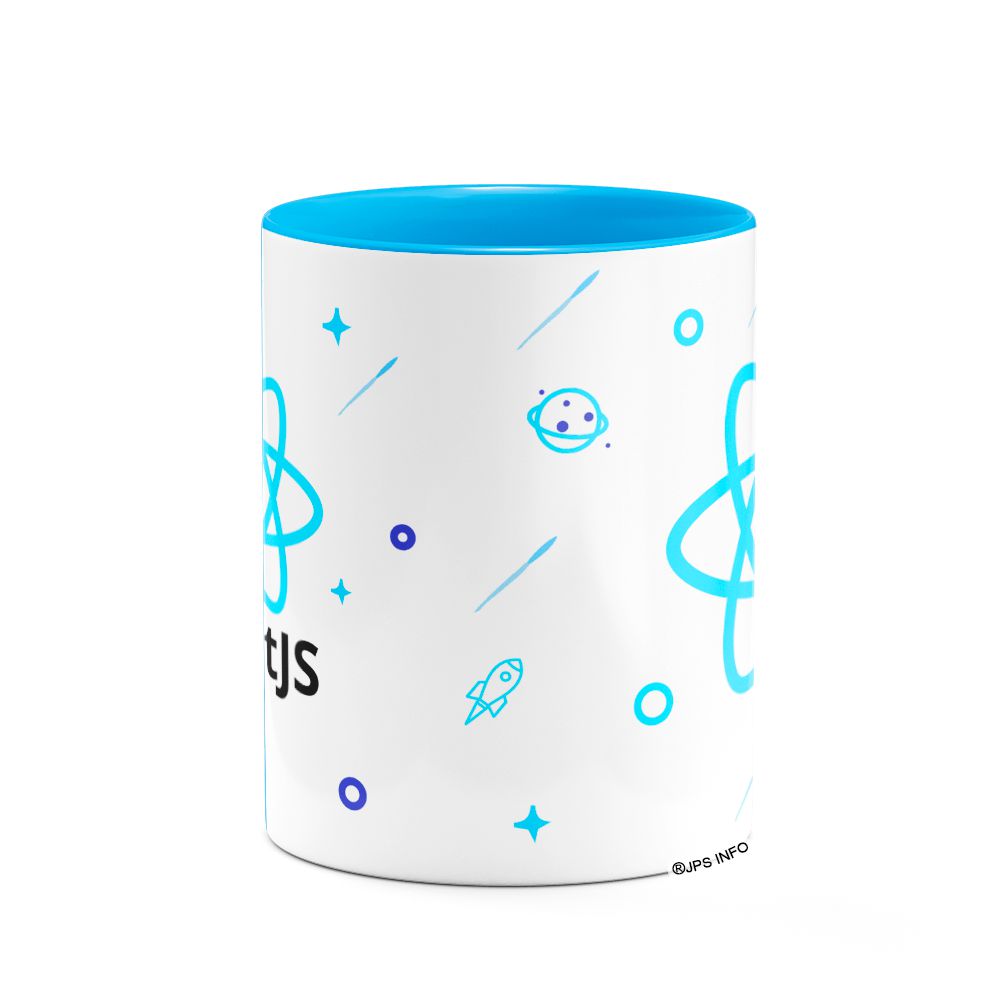 Caneca Dev React JS - B-blue - Fun Geek Store