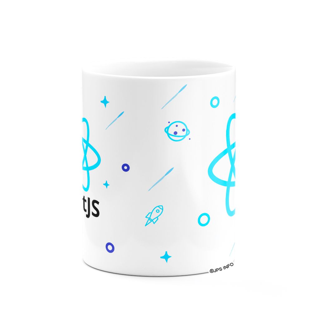 Caneca Dev React JS - Branca - Fun Geek Store