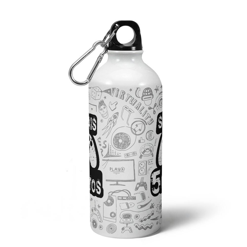 Garrafa gamer MQ - Só 5 minutos - Fun Geek Store