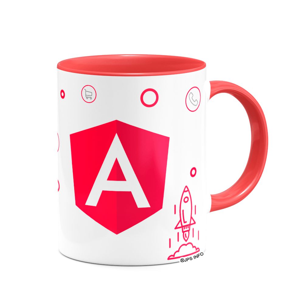 Caneca Dev Angular - B-red - Fun Geek Store