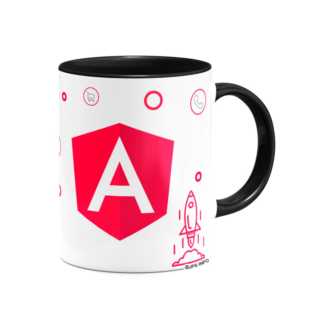 Caneca Dev Angular - B-black - Fun Geek Store