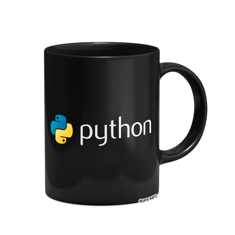 Caneca Dev Python Preta - Fun Geek Store