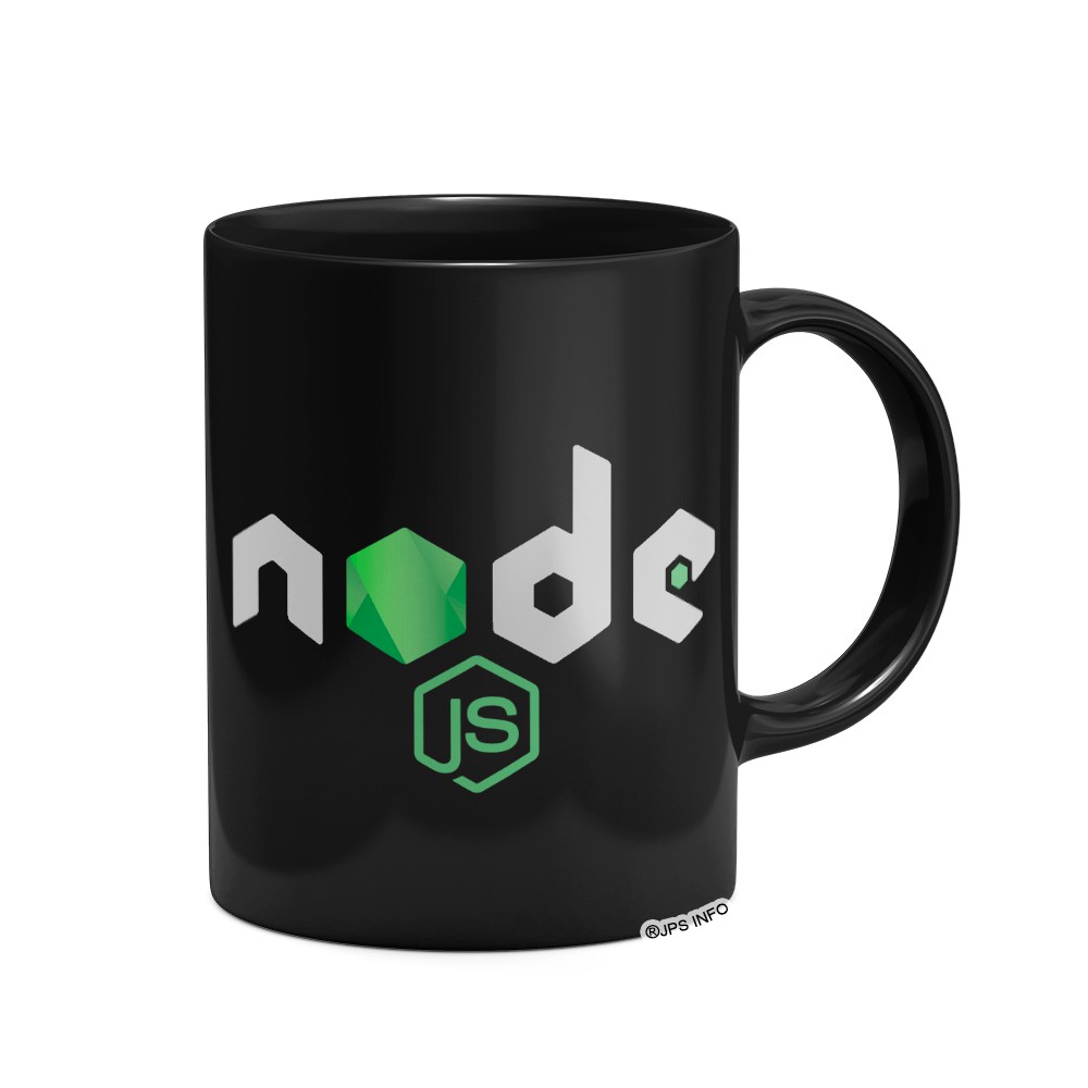 Caneca Dev NODE JS Preta - Fun Geek Store