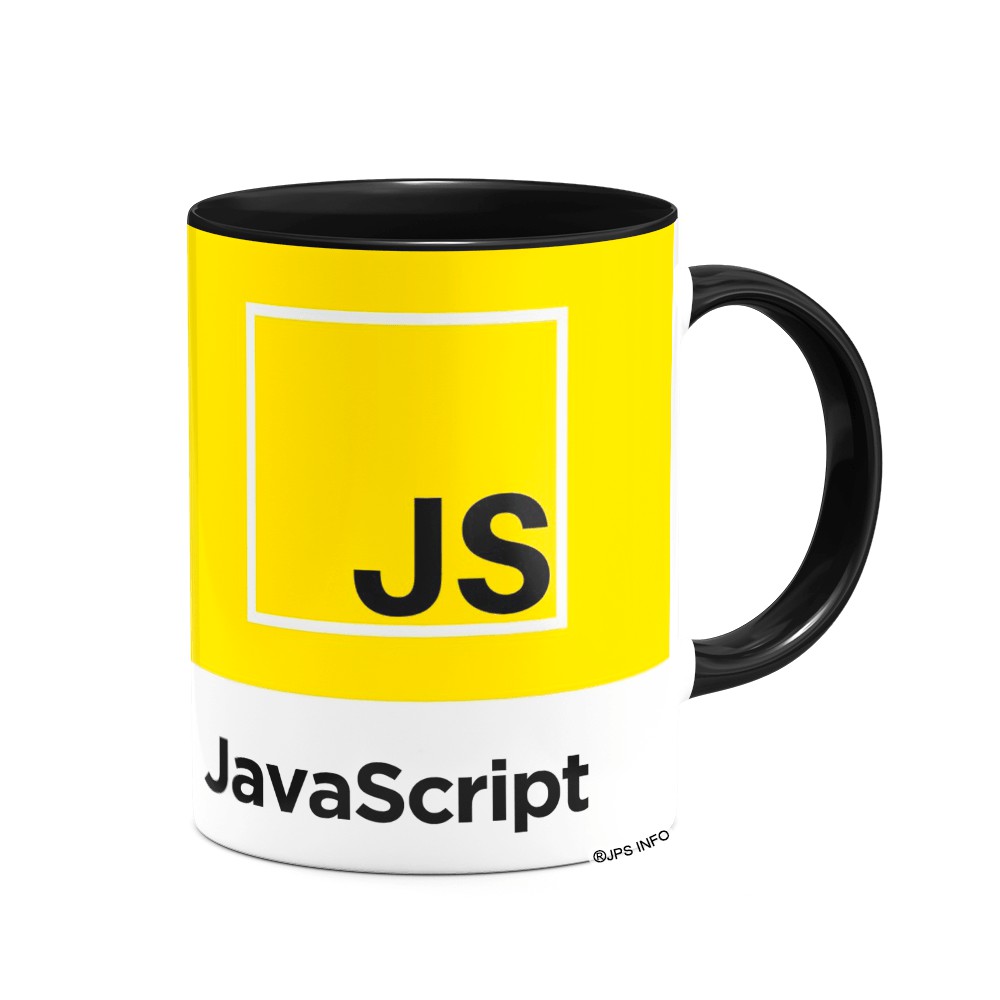 Caneca dev JS JavaScript B-black - Fun Geek Store