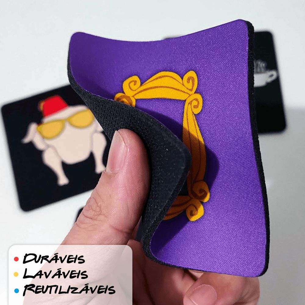 Porta copos quadrado - Icons Friends - Fun Geek Store