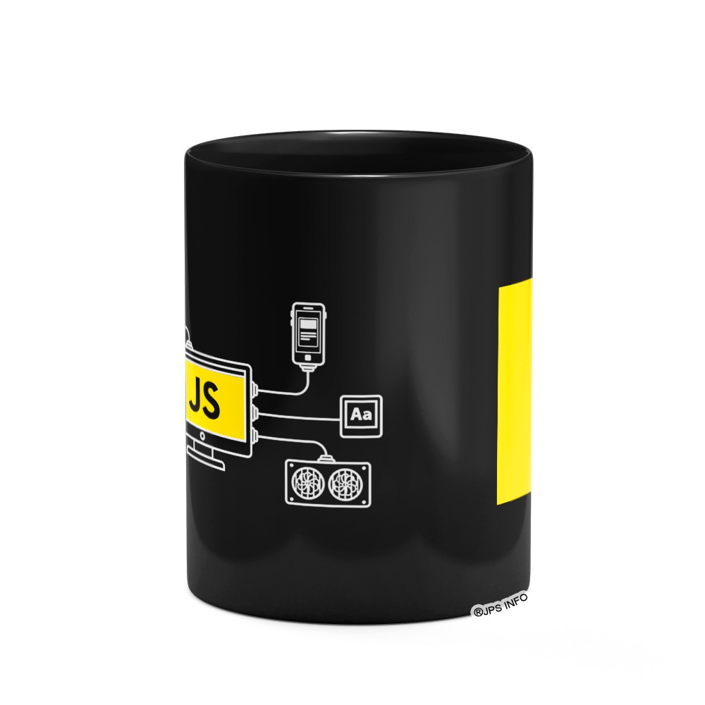 Caneca Dev JS JavaScript - preta (Saldo) - Fun Geek Store Caneca Dev JS JavaScript - preta (Saldo) - Fun Geek Store
