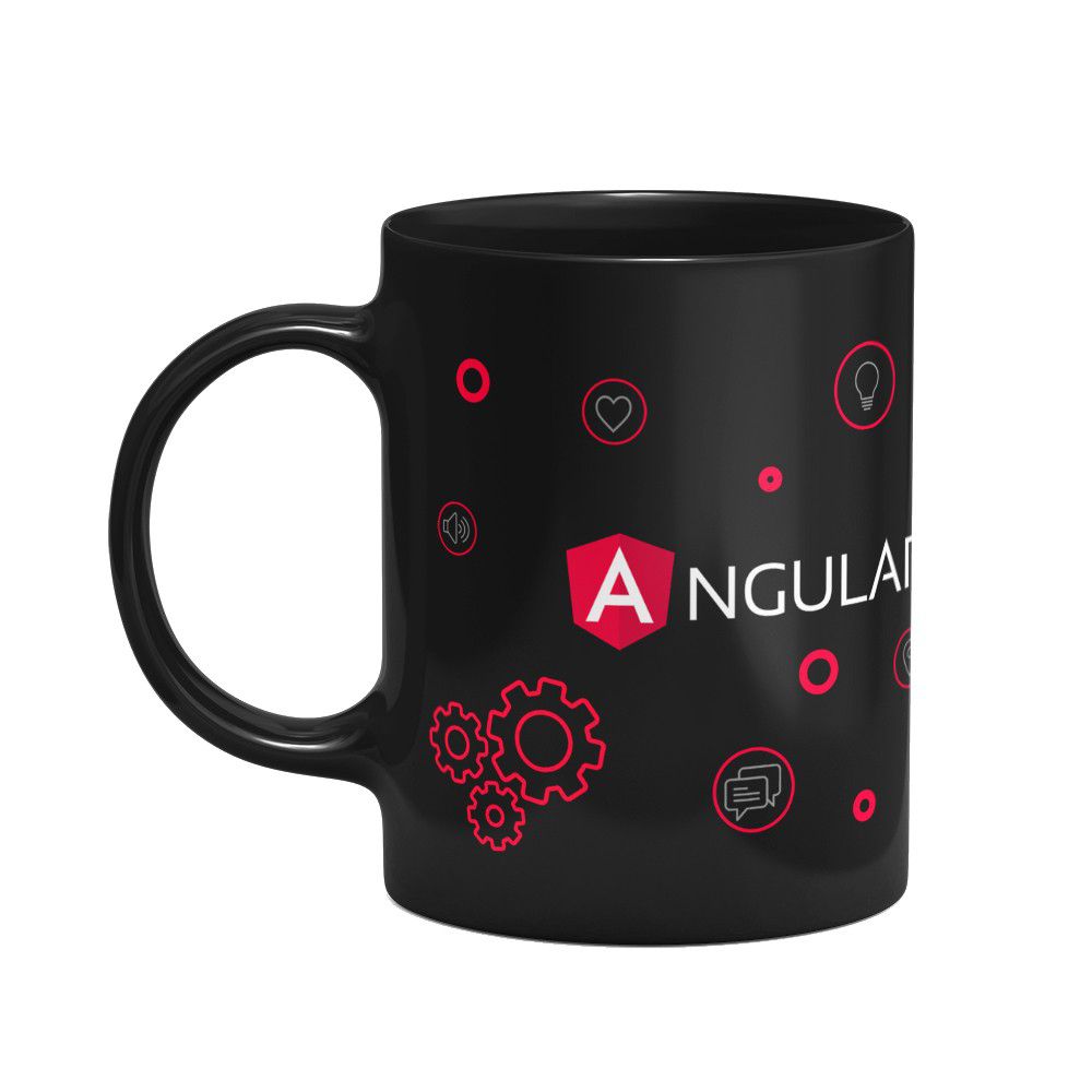 Caneca Dev Angular - Preta (Saldo) - Fun Geek Store