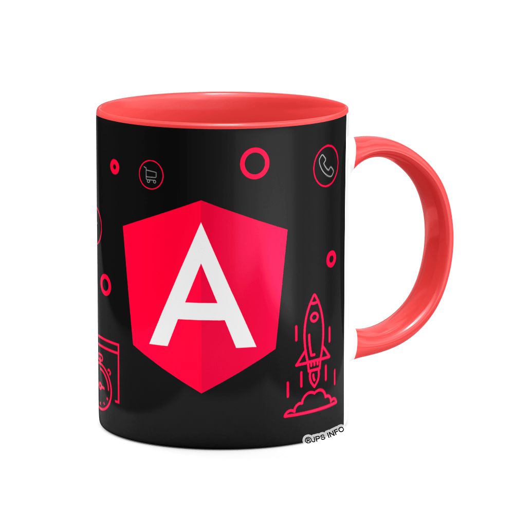 Caneca Dev Angular - Dark B-red - Fun Geek Store