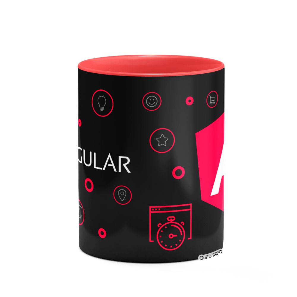 Caneca Dev Angular - Dark B-red - Fun Geek Store