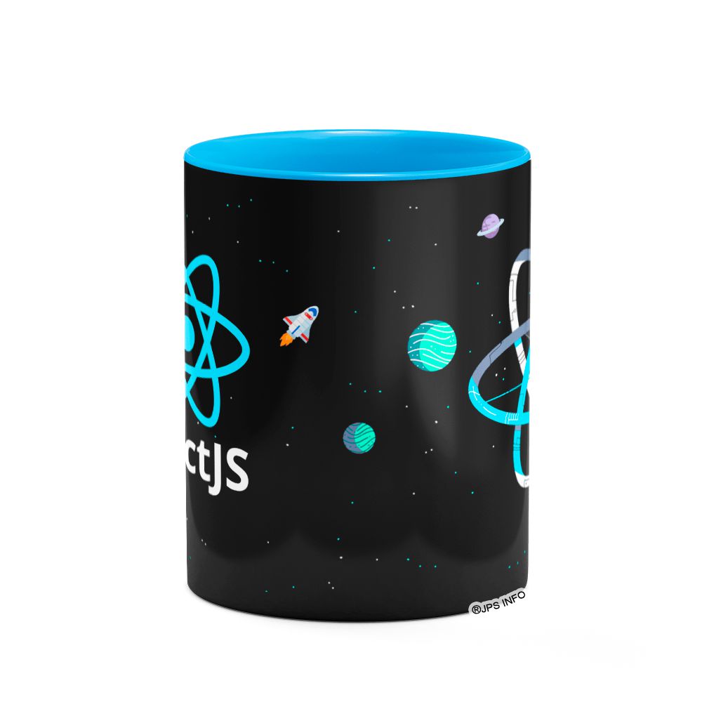 Caneca Dev React JS - Dark B-blue - Fun Geek Store