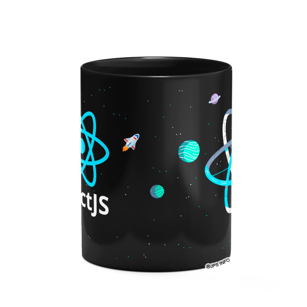 Caneca Dev React JS - Dark B-black - Fun Geek Store