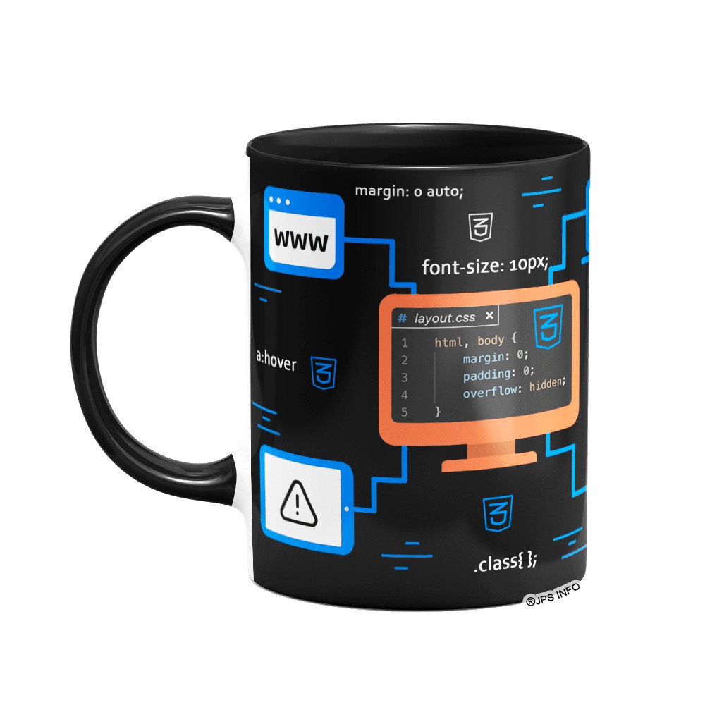 Caneca Dev CSS 3 - Dark B-black - Fun Geek Store