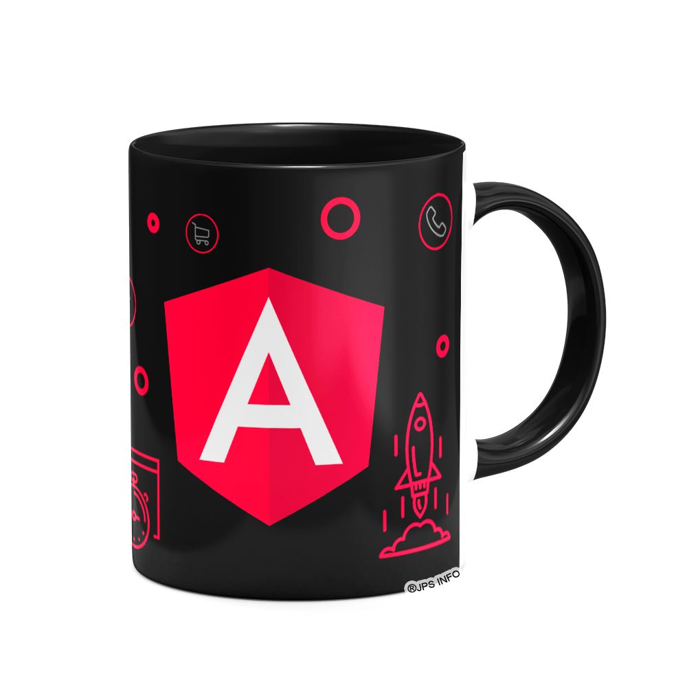 Caneca Dev Angular - Dark B-black - Fun Geek Store