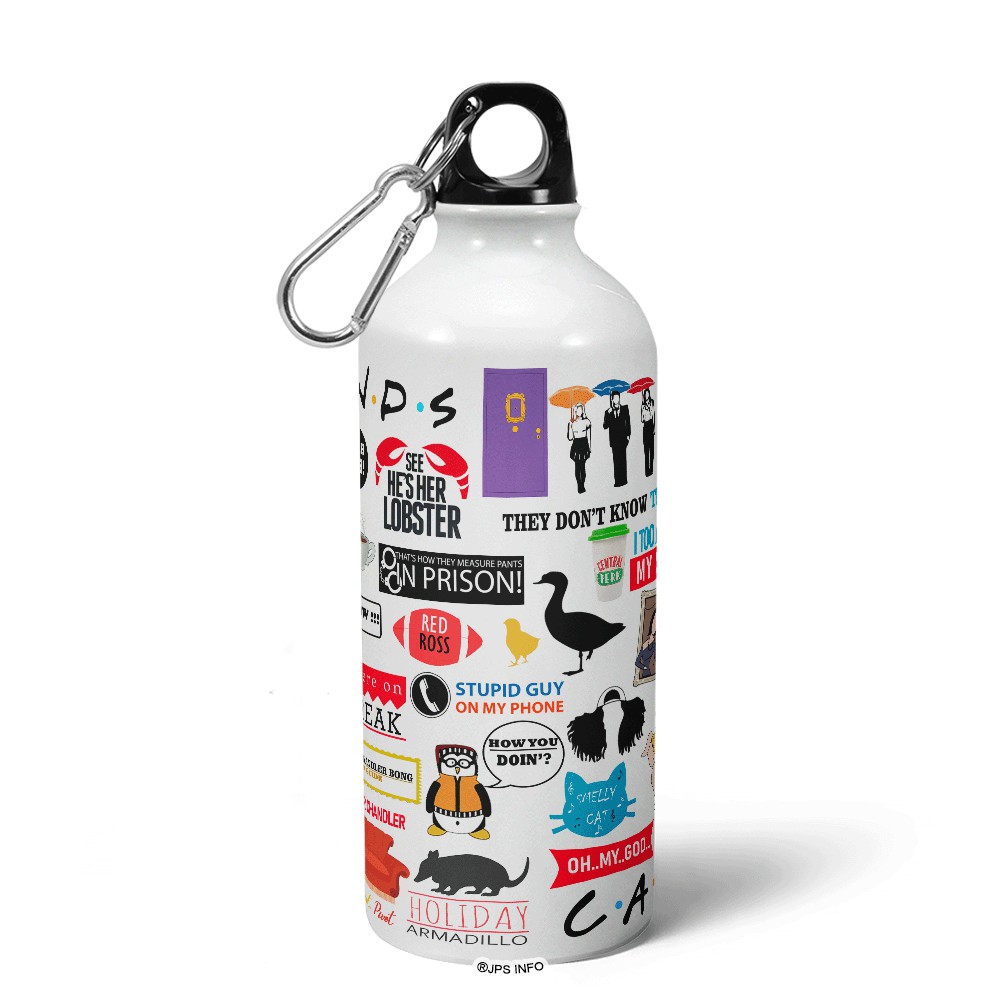 Garrafa Squeeze MQ Icons Moments - Friends - com nome - Fun Geek Store