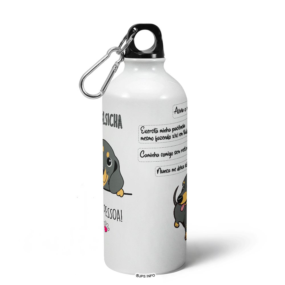 Garrafa Squeeze MQ - Meu Salsicha, melhor pessoa! - Fun Geek Store