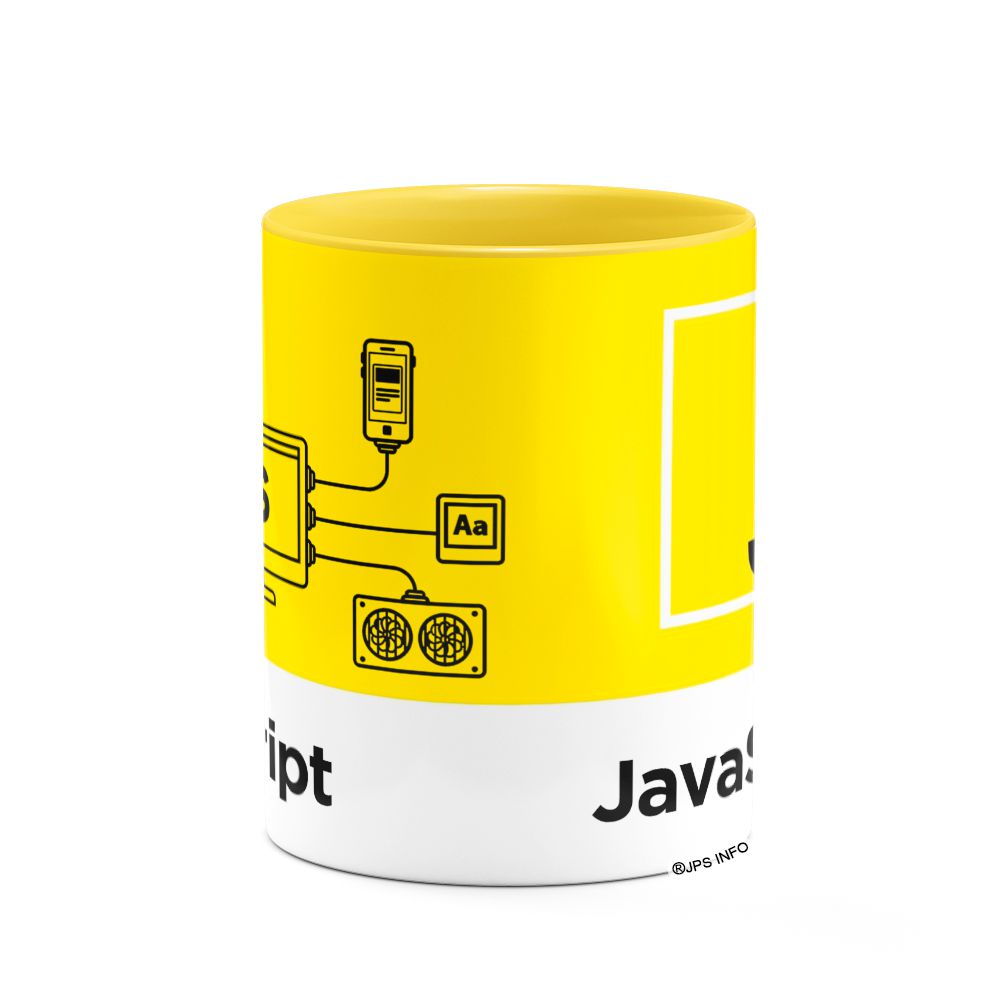 Caneca Dev - JS JavaScript B-yellow - Fun Geek Store