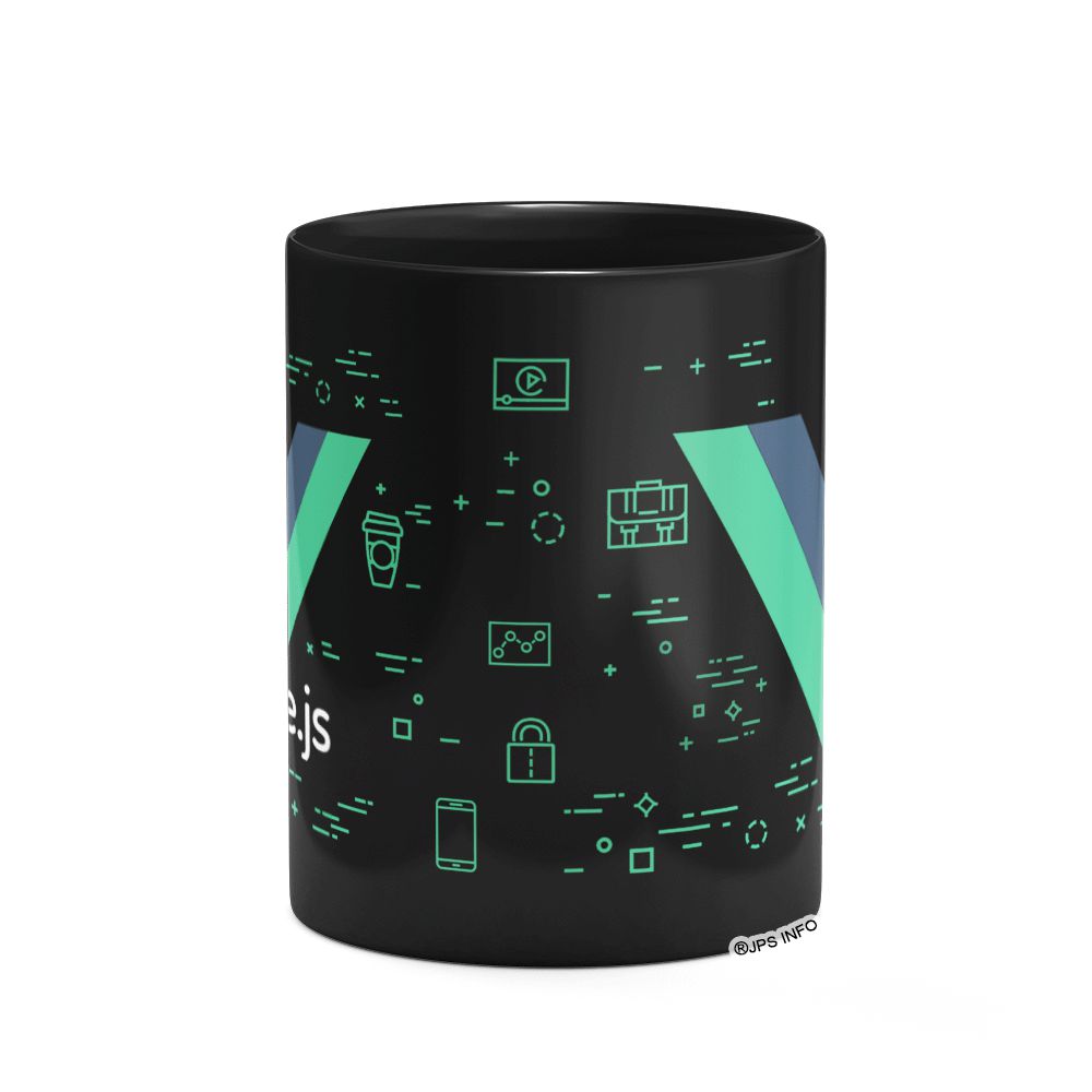 Caneca Dev - Vue JS - Preta - Fun Geek Store