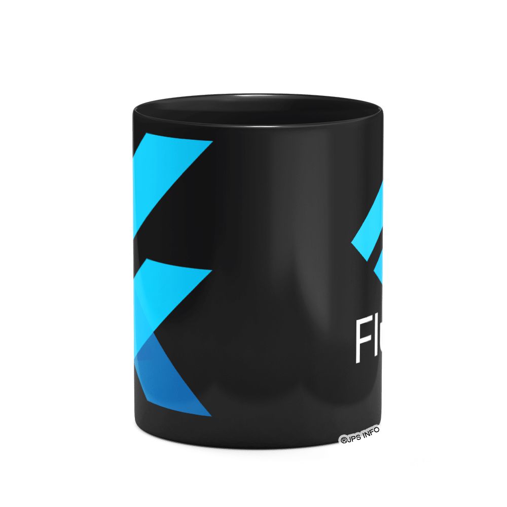 Caneca Dev - Flutter - Preta - Fun Geek Store