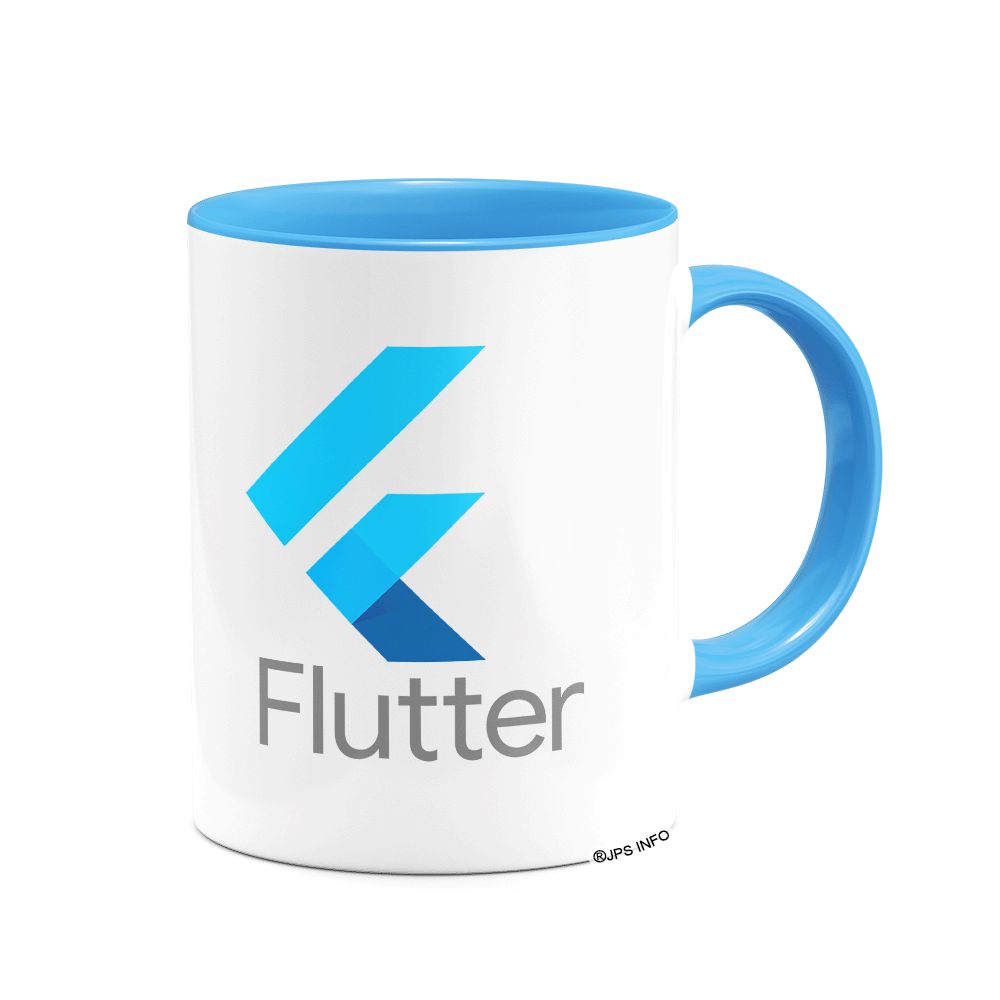 Caneca Dev - Flutter - B-blue - Fun Geek Store