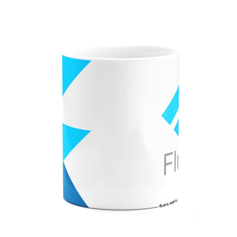Caneca Dev - Flutter - Branca - Fun Geek Store