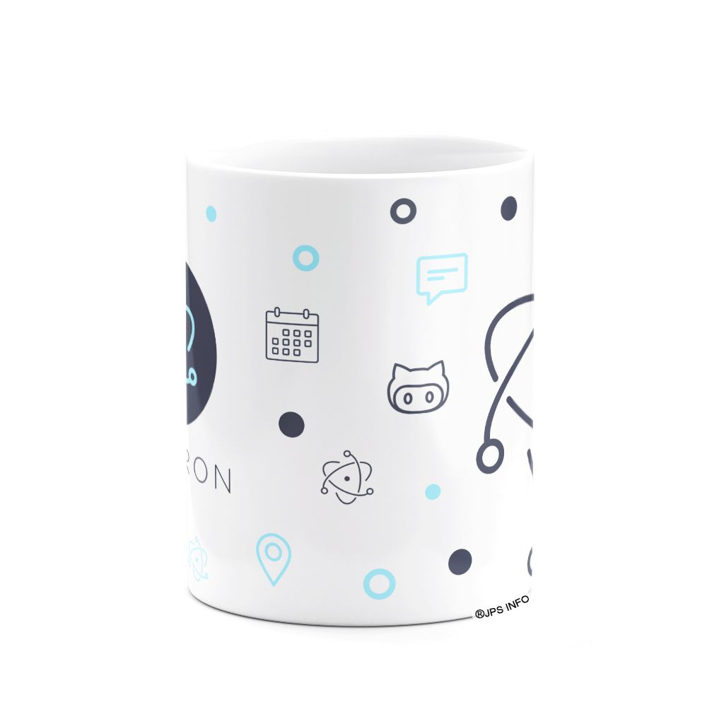 Caneca Dev - Electron JS - Branca - Fun Geek Store