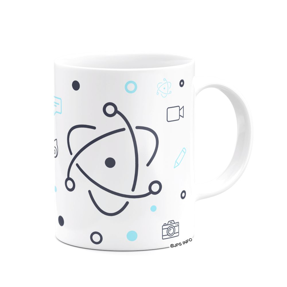 Caneca Dev - Electron JS - Branca - Fun Geek Store