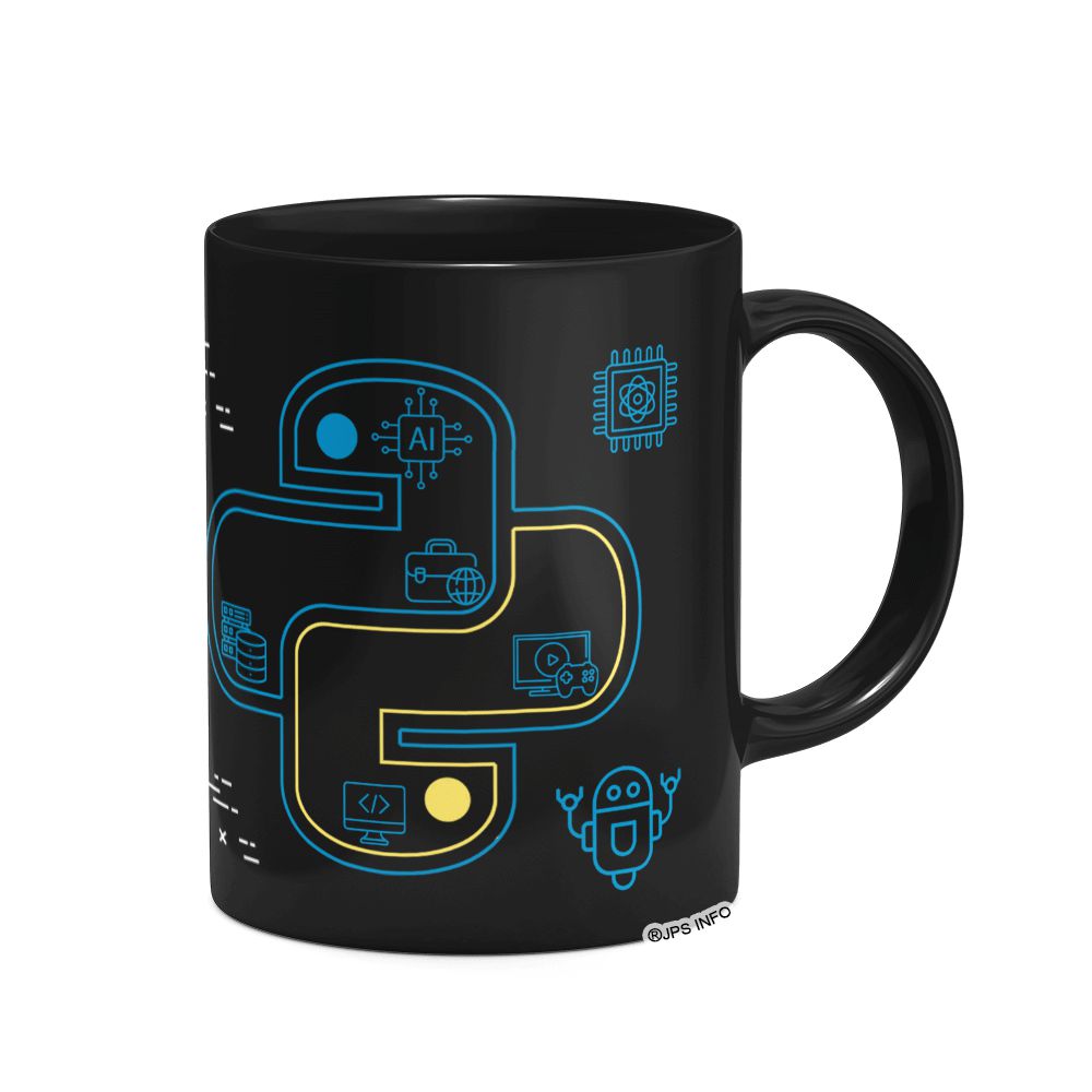 Caneca Dev - Python New - Preta - Fun Geek Store