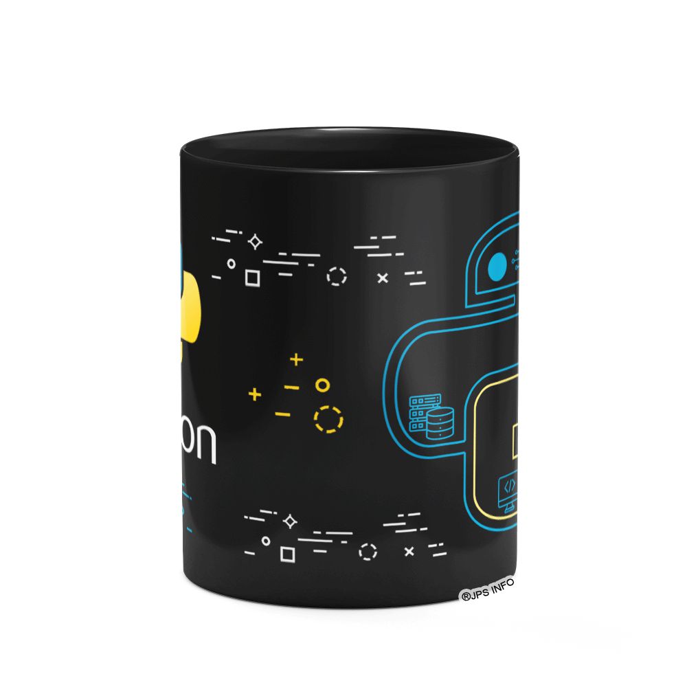 Caneca Dev - Python New - Preta - Fun Geek Store