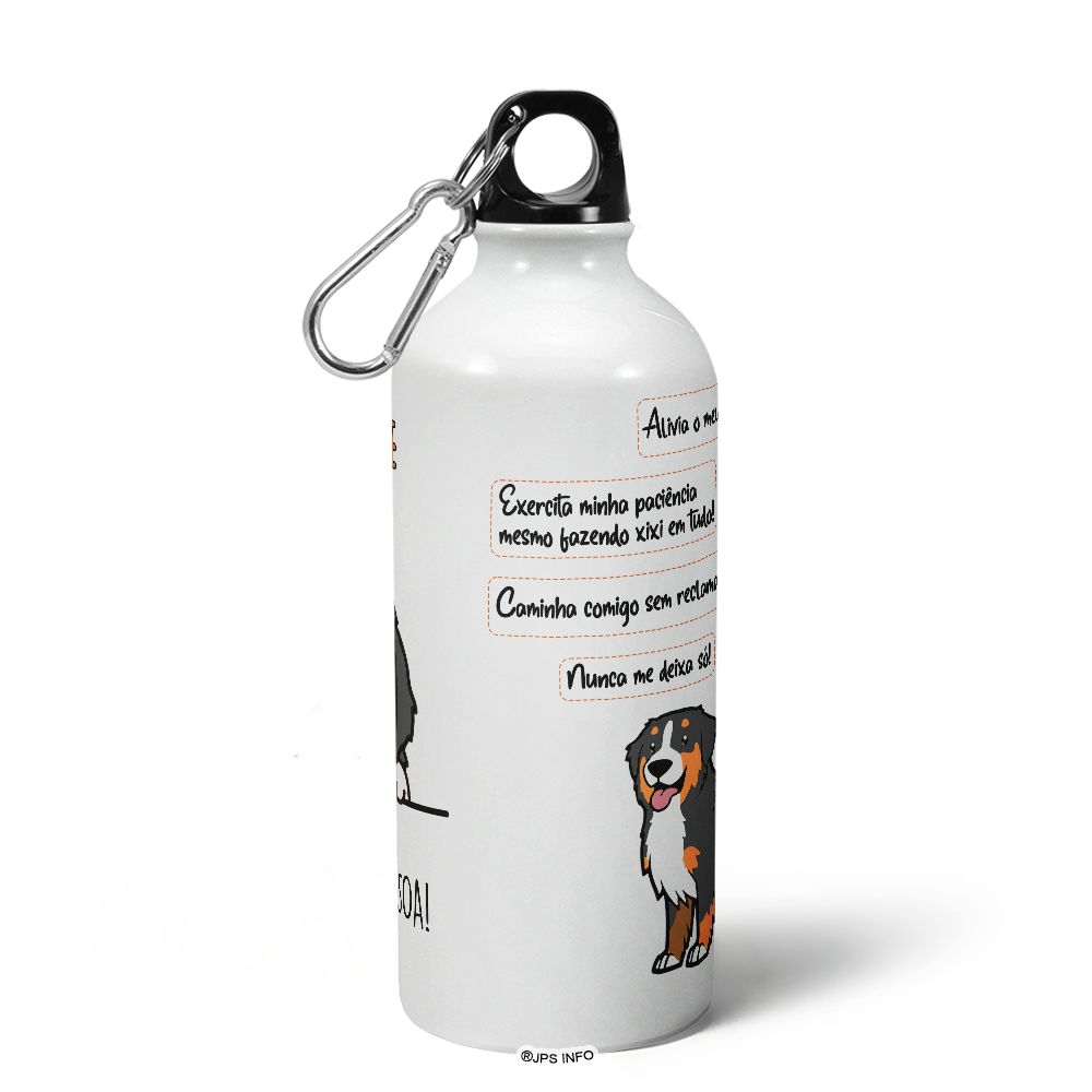 Garrafa Squeeze MQ Dog - Meu Bernese, melhor pessoa! - Fun Geek Store