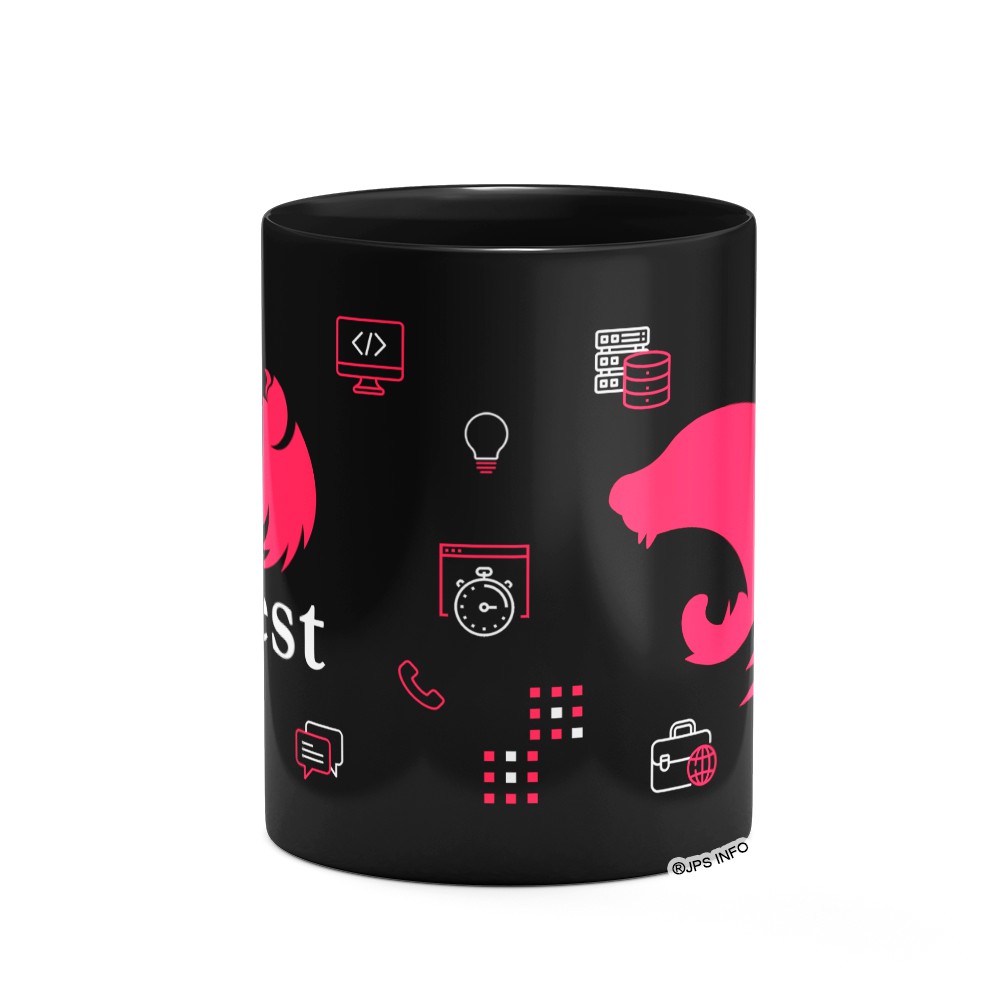 Caneca Dev - Nest JS - Preta - Fun Geek Store