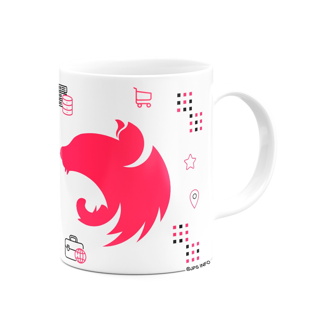 Caneca Dev - Nest JS - Branca - Fun Geek Store